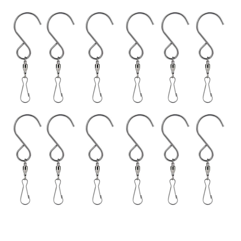 HOMEMAXS 16 PC Display Hooks Wind Chimes Hangers Swivel Clasp Lanyard ...