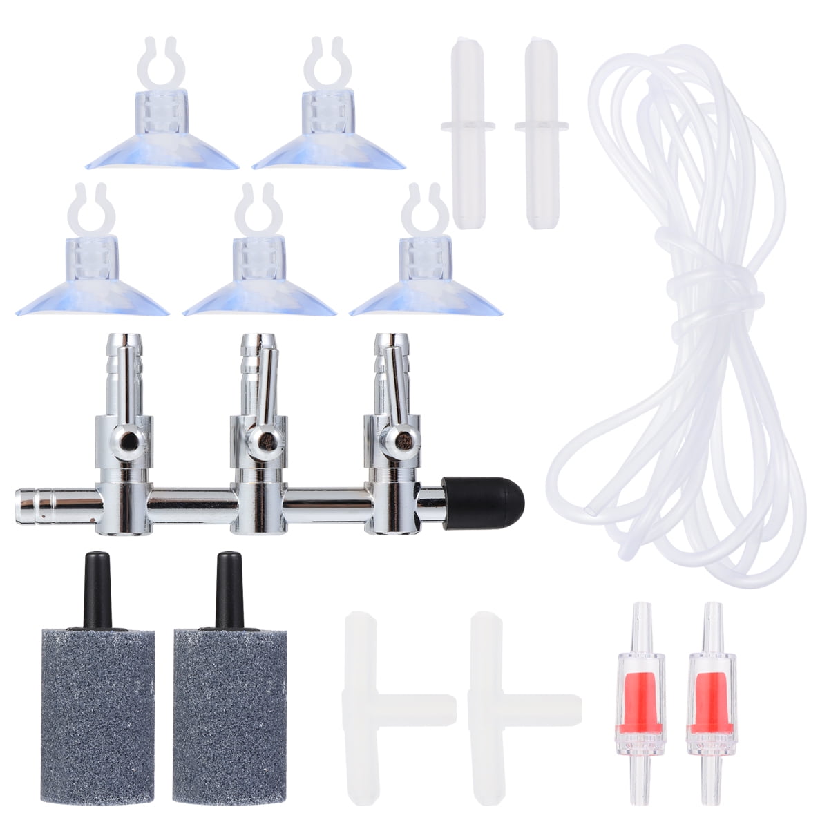 16 PCS Aquarium Air Pump Connector Set Plastic Silicone Accessories for ...