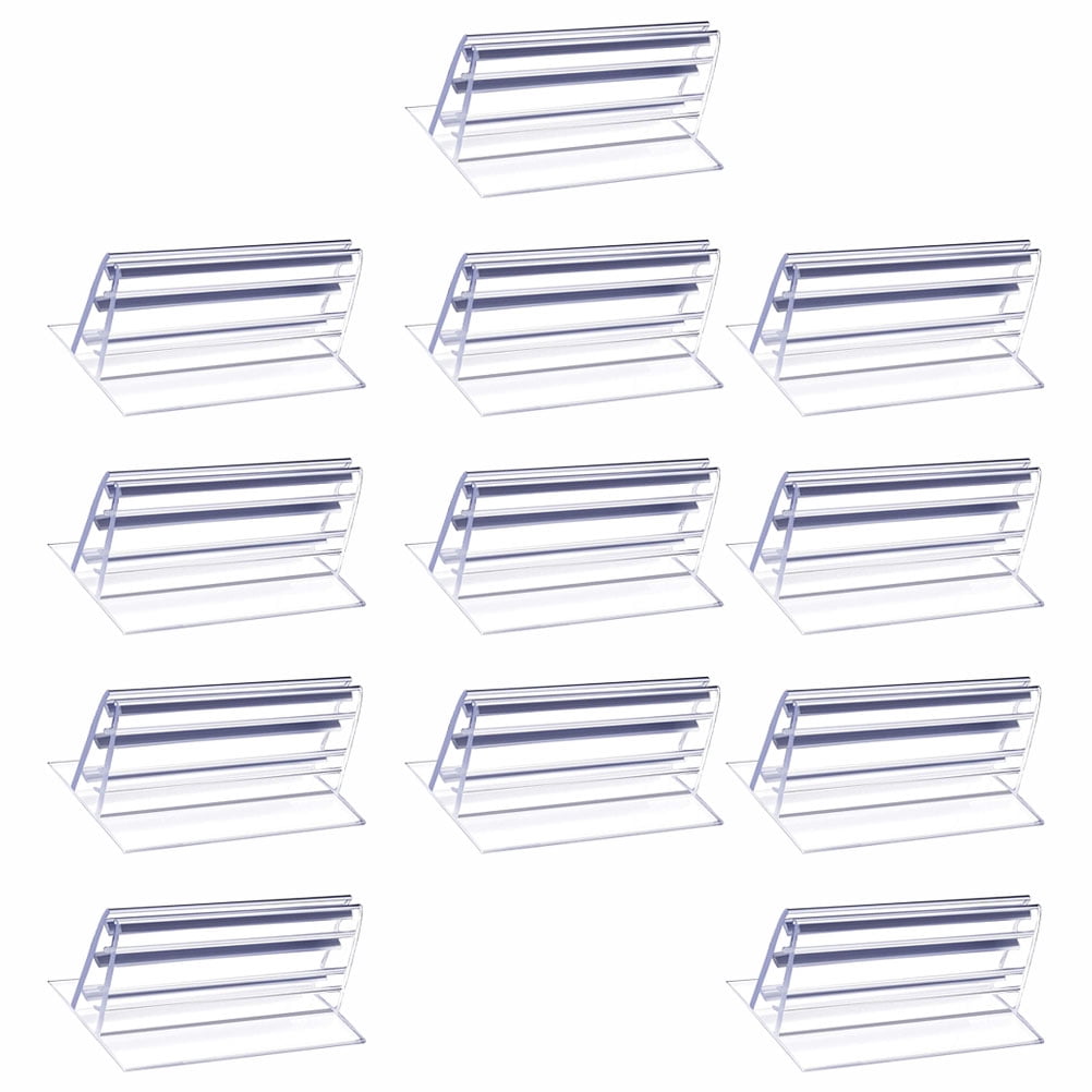 HOMEMAXS 16 Pcs Clear Stand for Display Outdoor Sign Holder Name ...