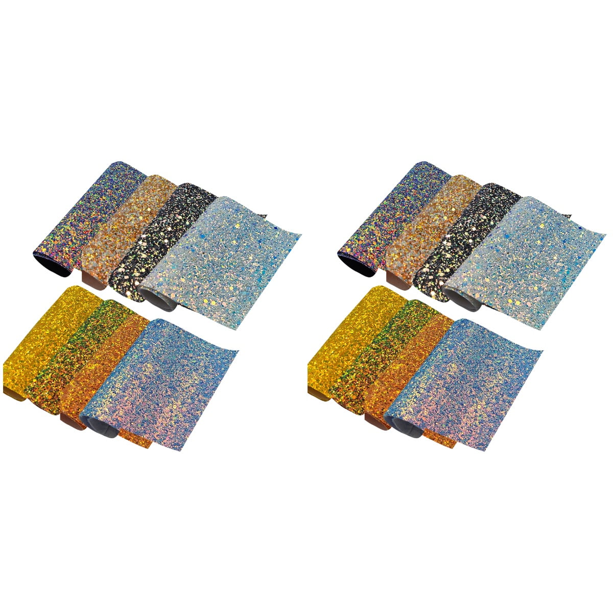 HOMEMAXS 16 Pcs Faux Leather Sheet Printed Leather Sheets Glitter ...