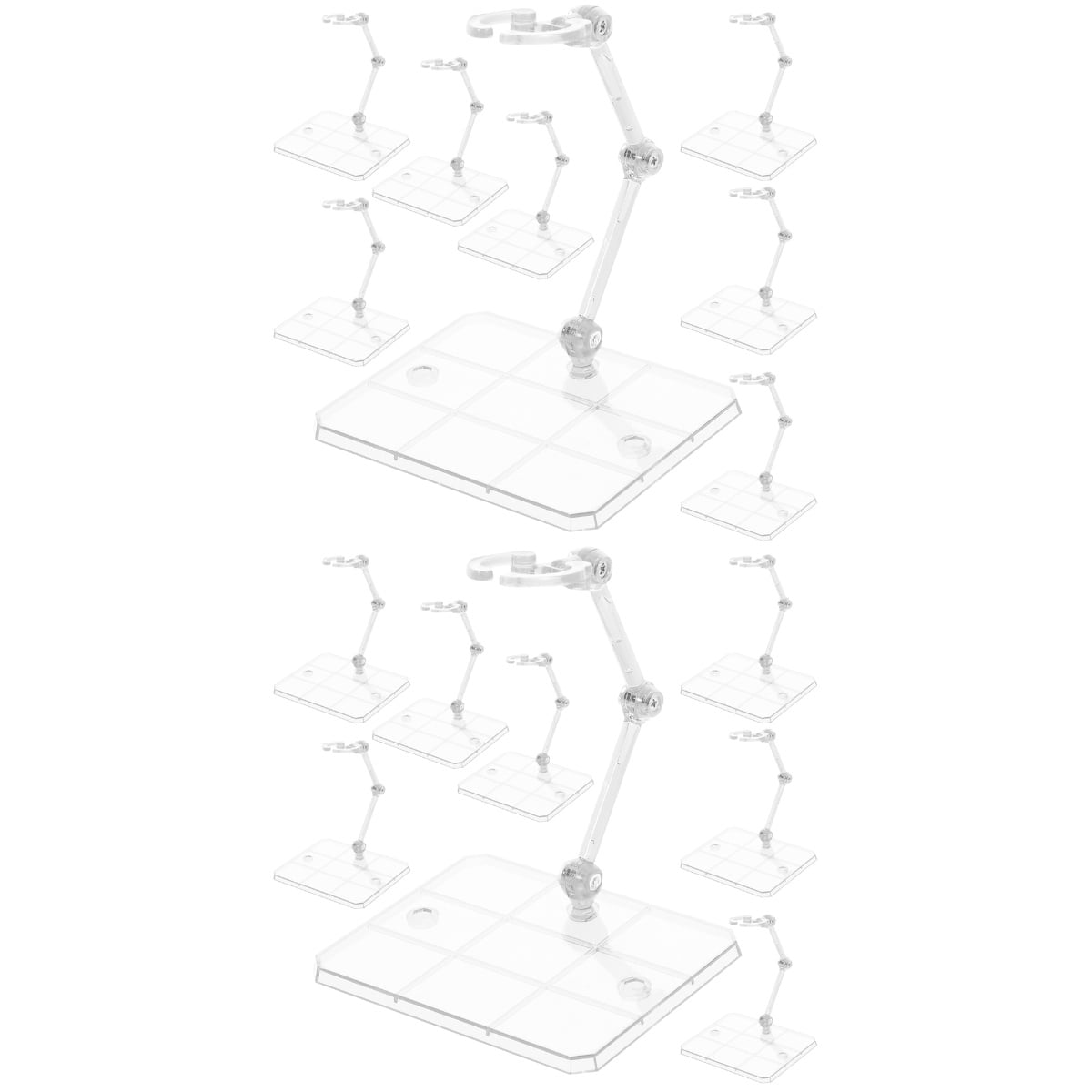 HOMEMAXS 16 Pcs Figure Holders Desktop Adjustable Action Figure Stands ...