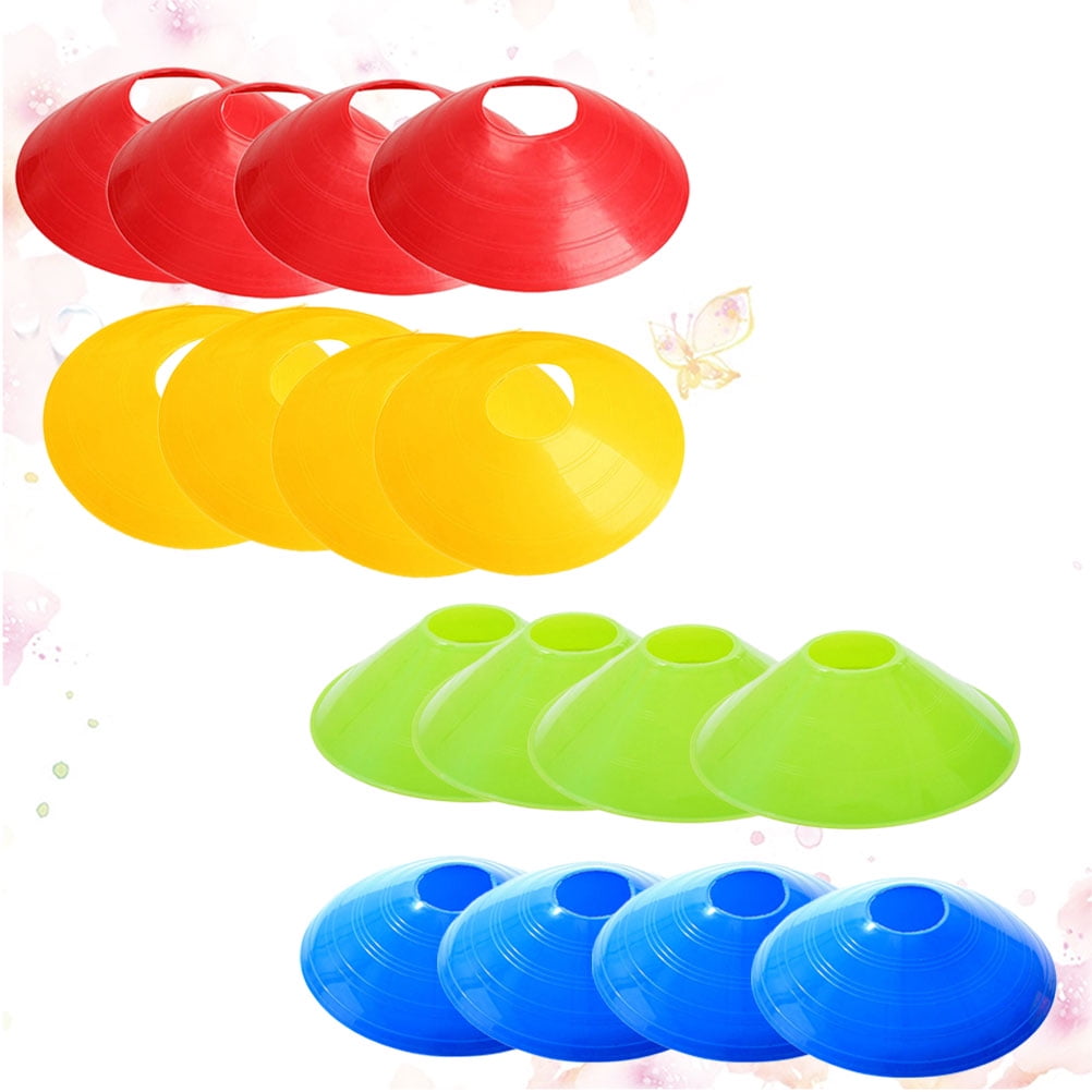 HOMEMAXS 16 Pcs Football Training Logo Disc Set Sports Soccer Cones for ...