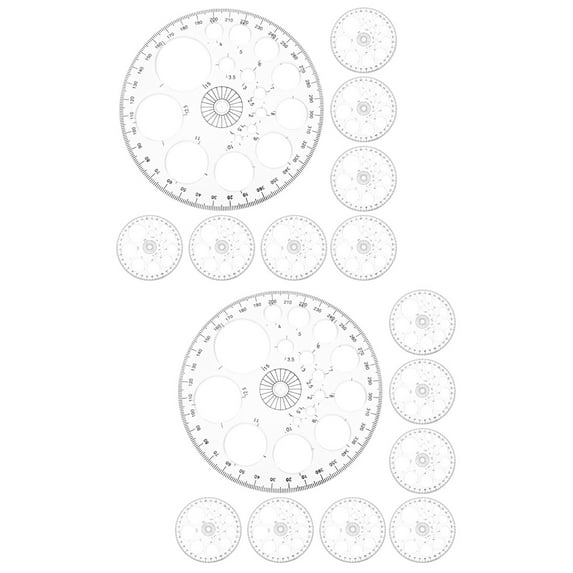 HOMEMAXS 16 Pcs Geometry Protractor 360 Degree Protractor Reusable ...
