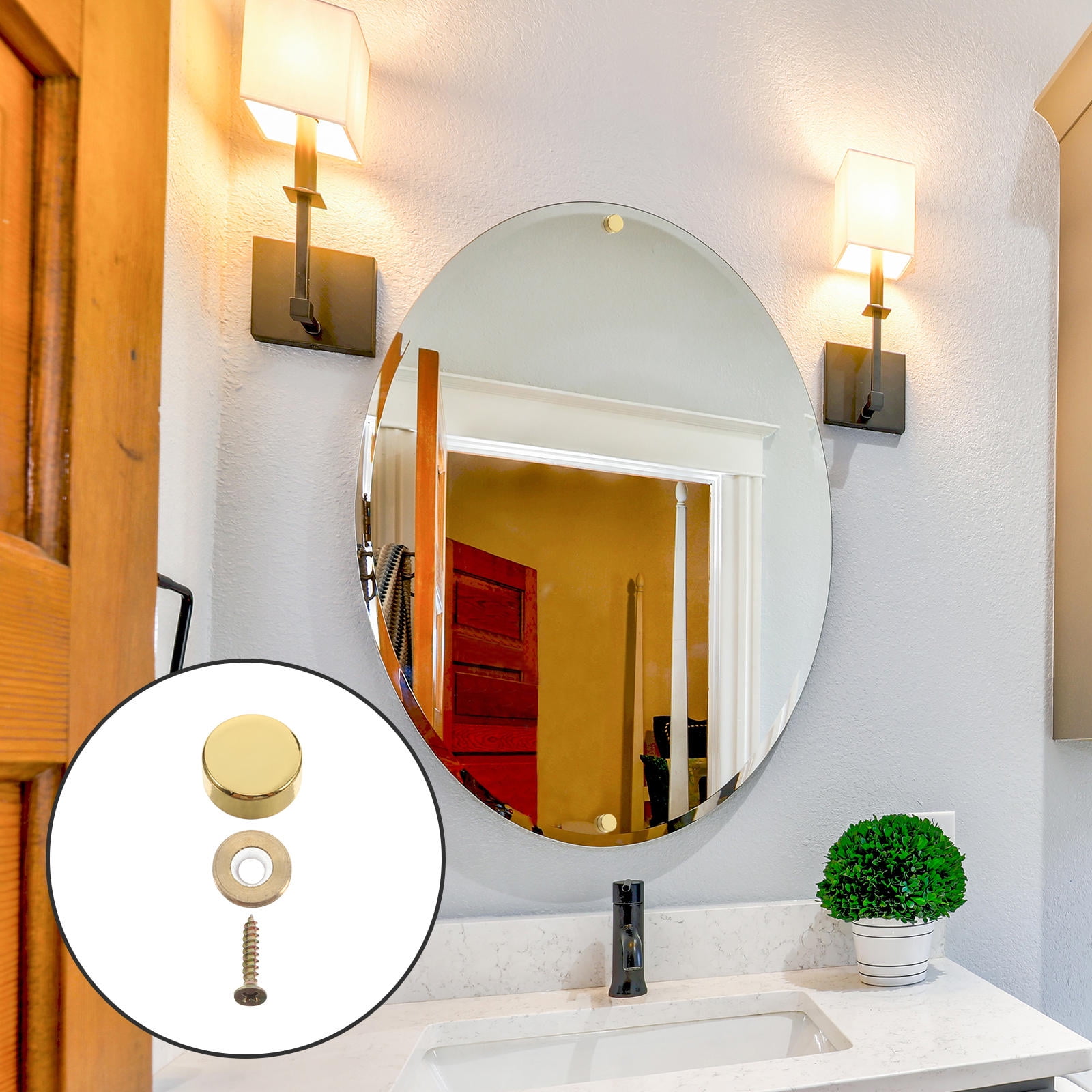 16 Pcs Mirror Screws With Caps For Advertising Board and Glass Signs ...