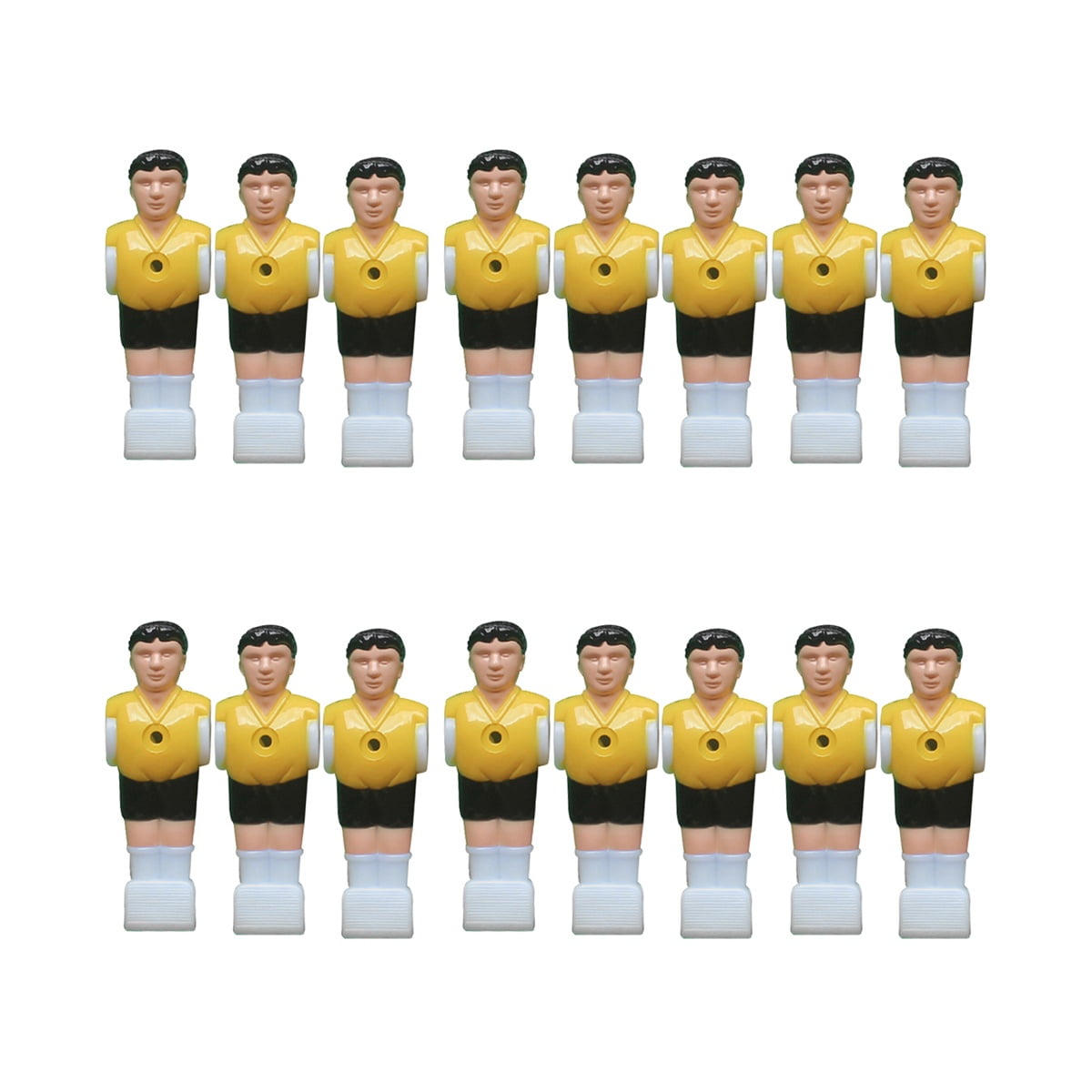 16 Pcs Rod Soccer Football Table Game Accessory Small Hole Man Plastic ...