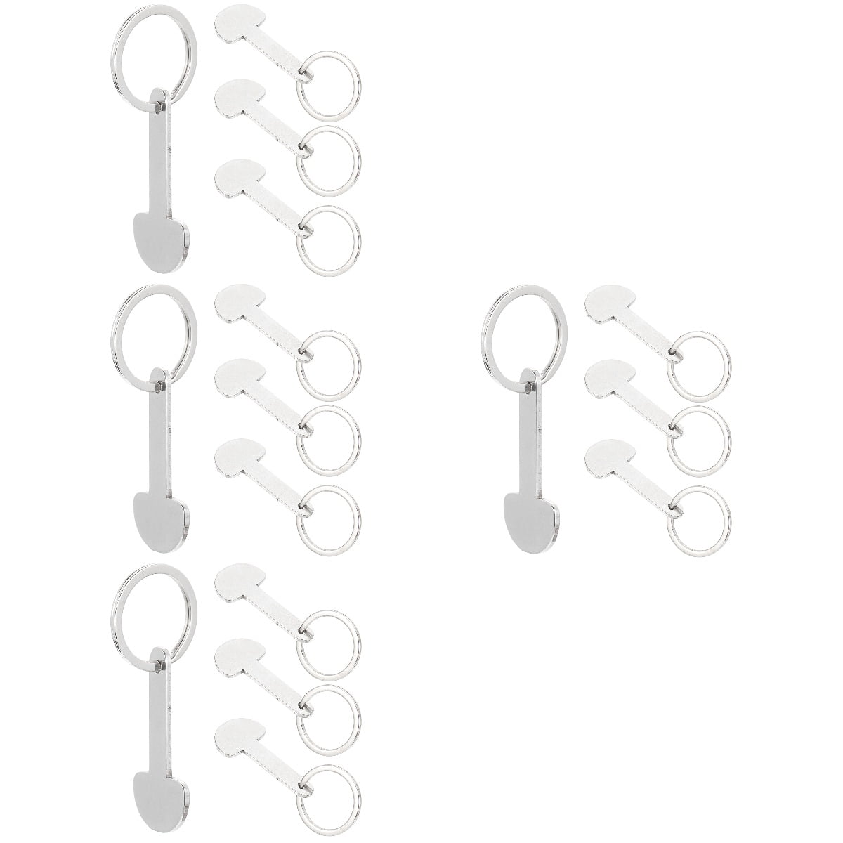 HOMEMAXS 16 Pcs Shopping Trolley Tokens Metal Trolley Key Ring Shopping ...