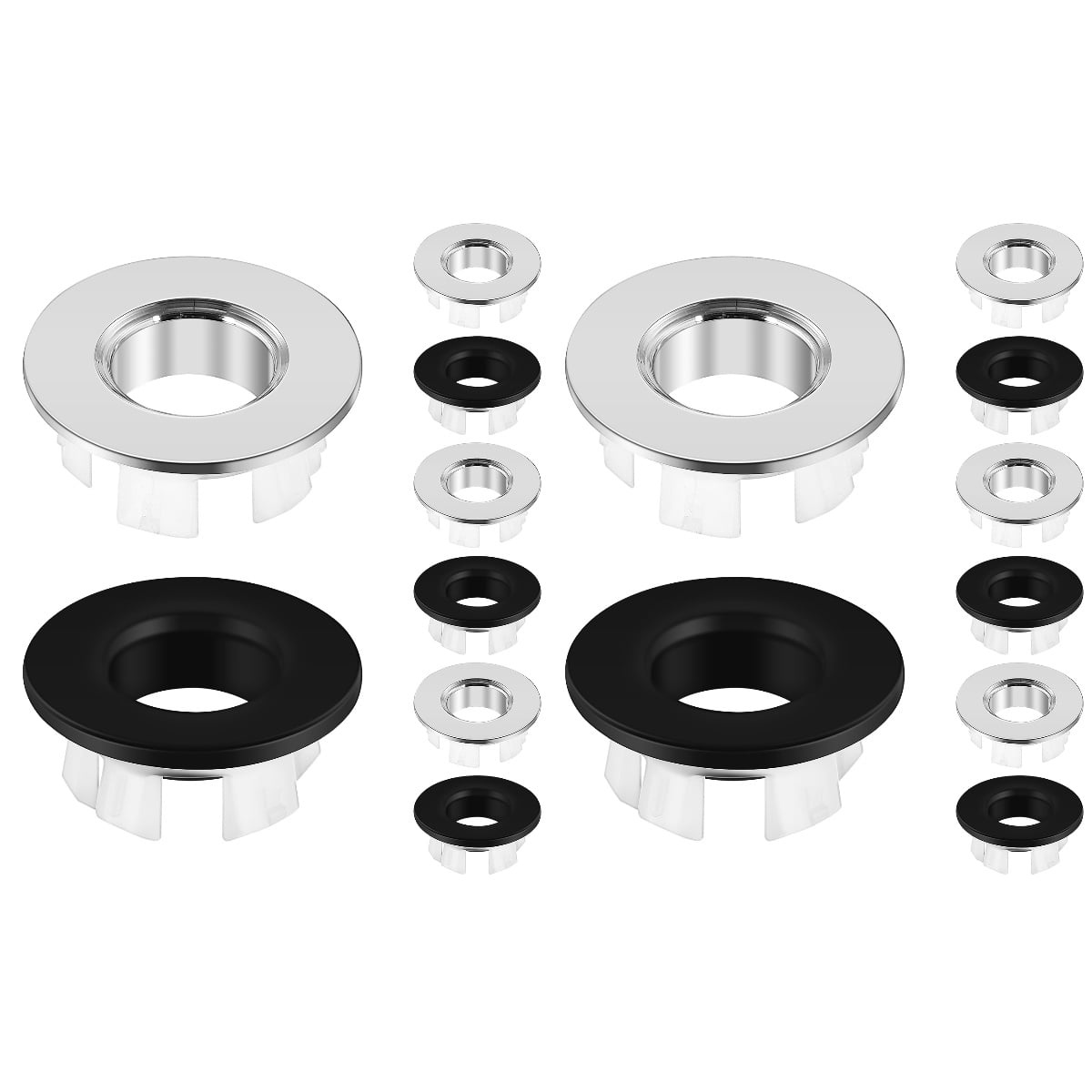 HOMEMAXS 16 Pcs Sink Overflow Caps Insert in Hole Cover Basin ...
