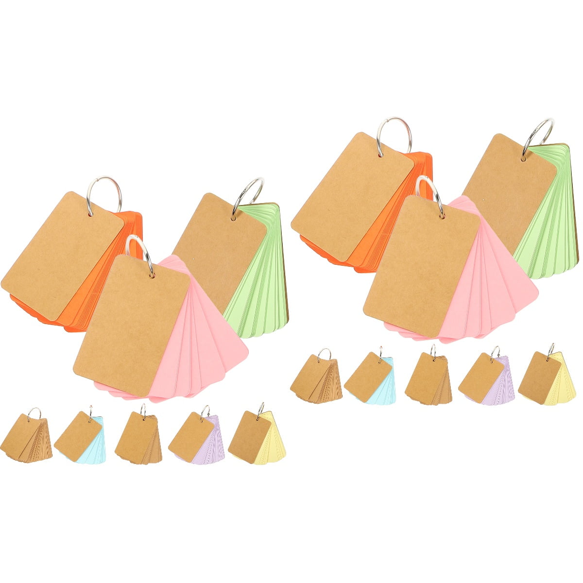 HOMEMAXS 16 Pcs Small Note Cards Kraft Cardstock Flash Cards Blank Diy ...