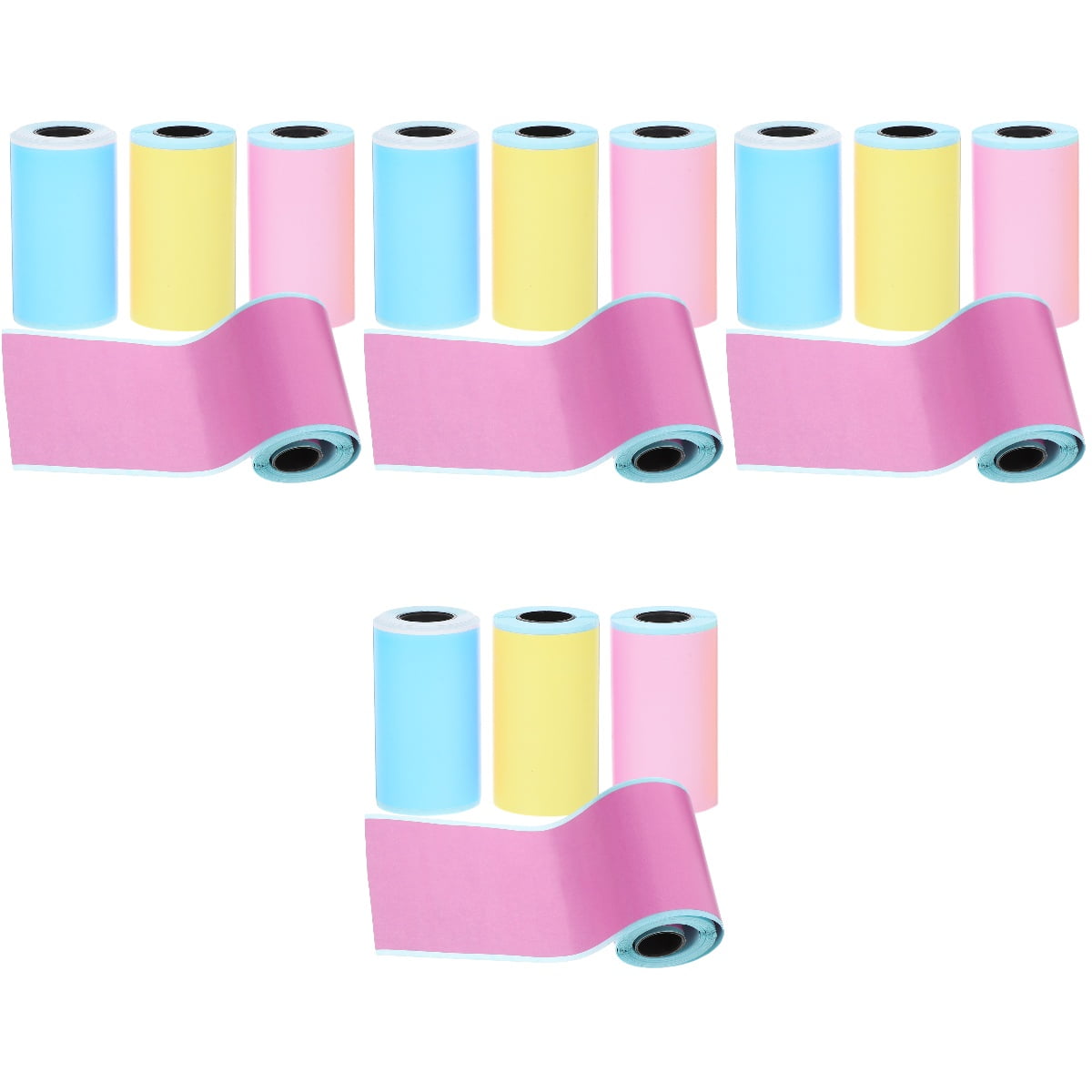 HOMEMAXS 16 Rolls Self-adhesive Thermal Labels Colored Sticker Thermal ...