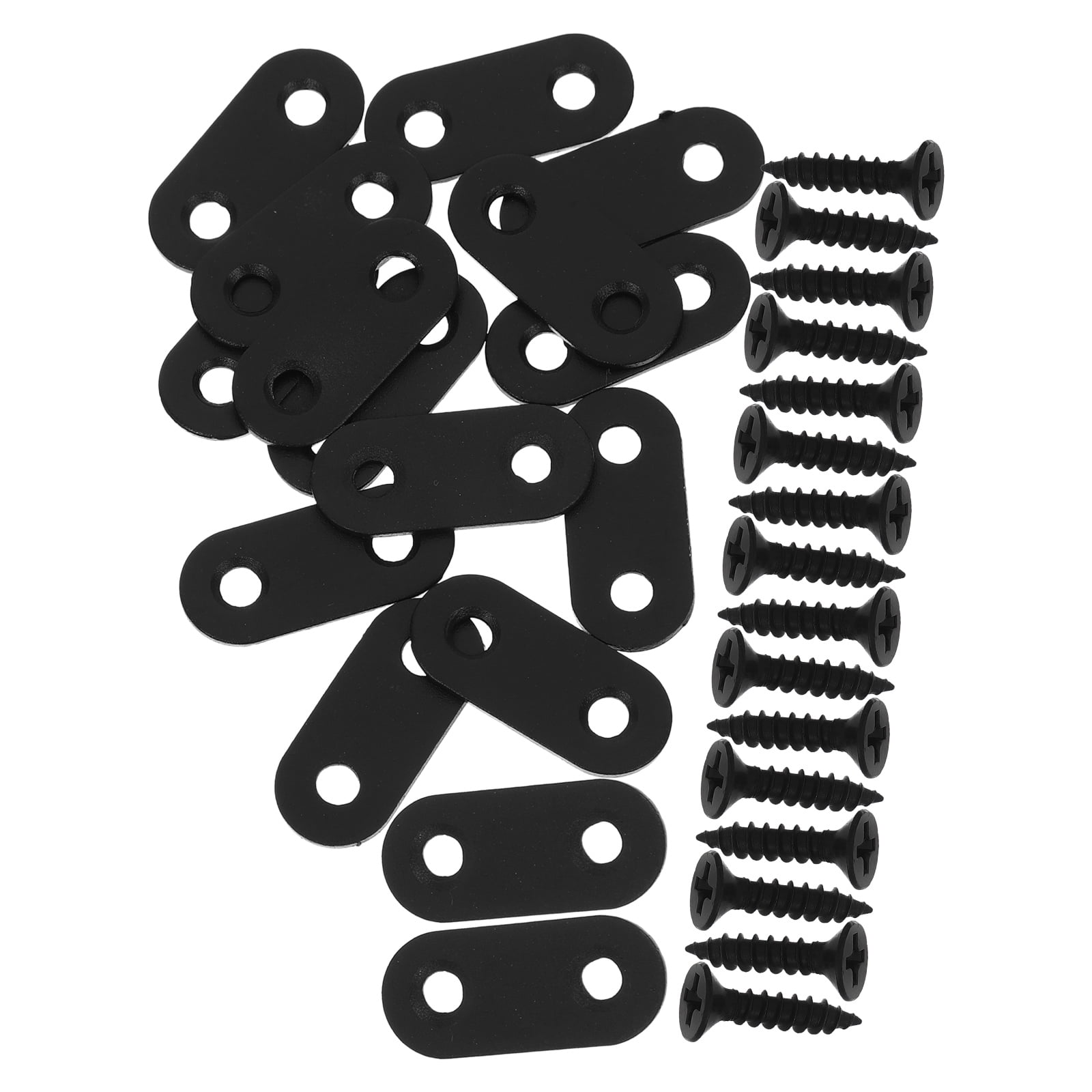 16 Sets Flat Corner Braces Straight Mending Plates Metal Fixing Corner ...