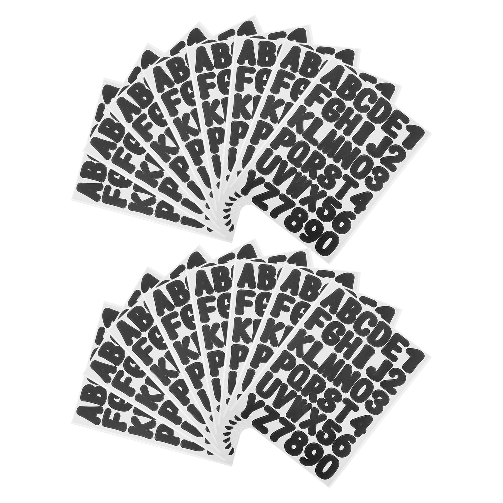 HOMEMAXS 16 Sheets Alphabet and Number Stickers Waterproof Mailbox and Address Labels Self ...