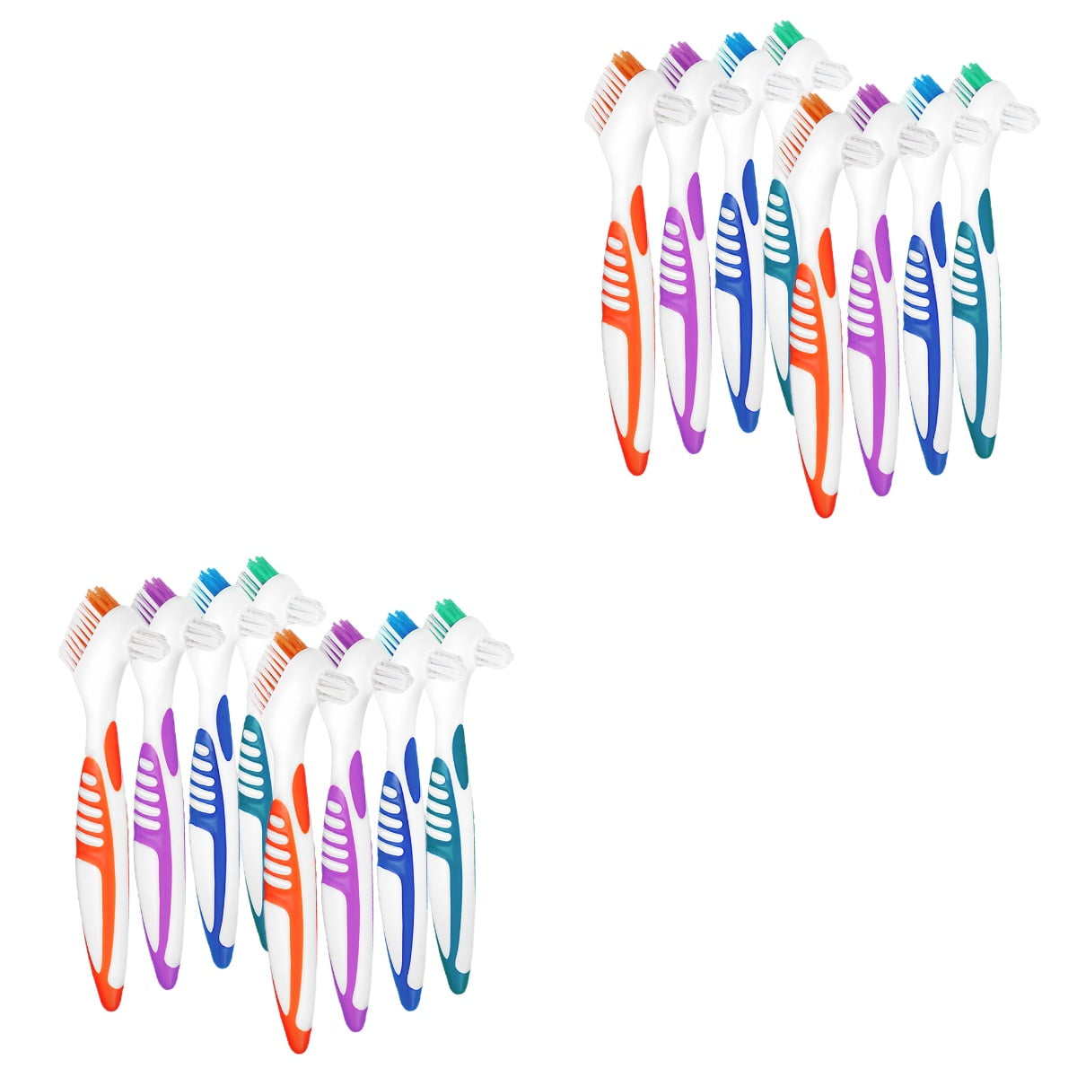 HOMEMAXS 16 pcs Denture Toothbrushes Denture Cleaning Brush Double ...