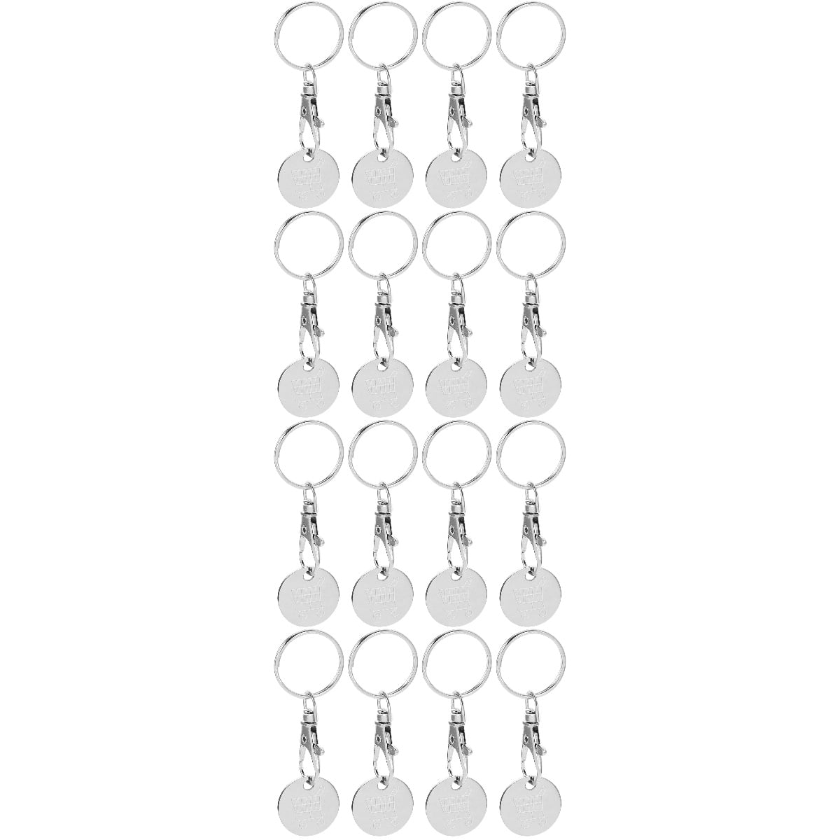 HOMEMAXS 16 pcs Grocery Cart Token Stainless Steel Trolley Token ...