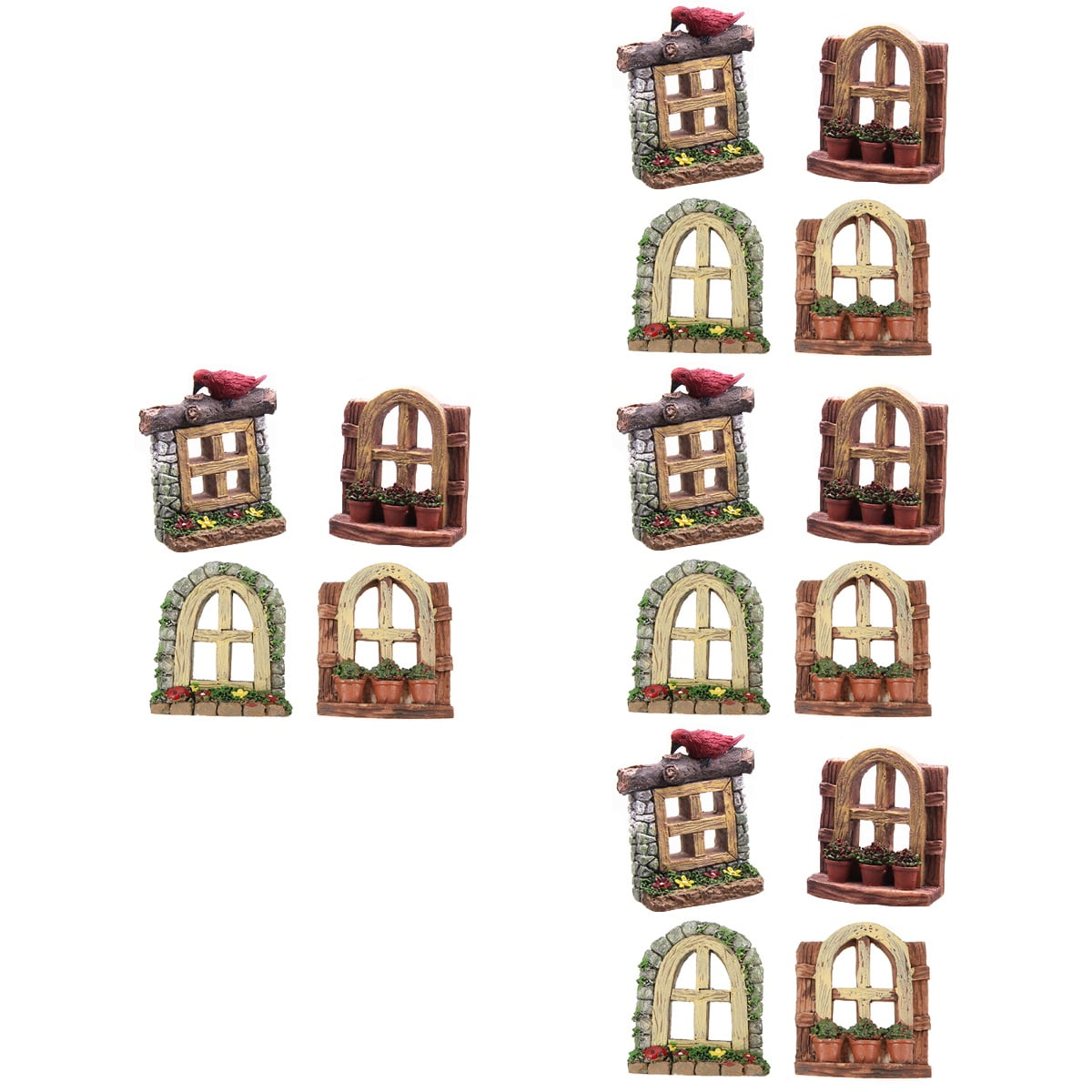 HOMEMAXS 16 pcs Miniature Window Fairy Gnome Home Miniature Window ...