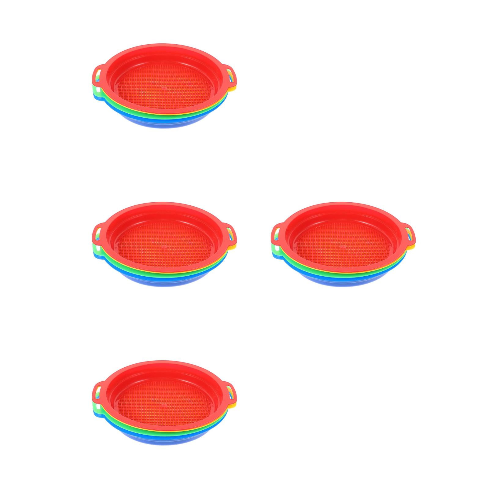 HOMEMAXS 16 pcs Plastic Sand Sifter Beach Toys Sand Sifter Sieves For ...