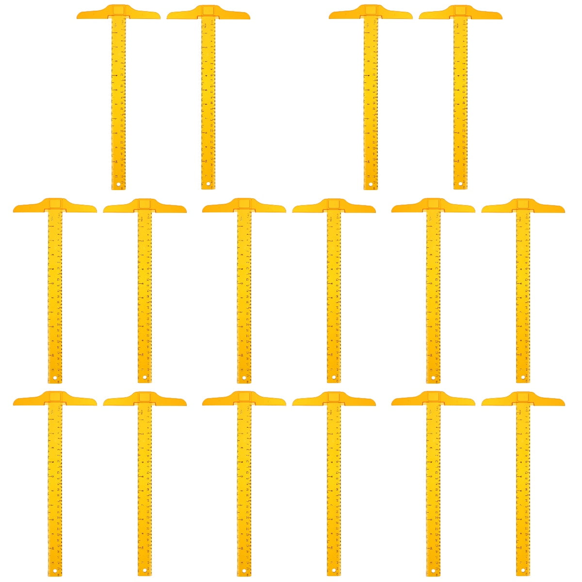 HOMEMAXS 16 pcs Professional T Shape Ruler General Layout Ruler Clear ...