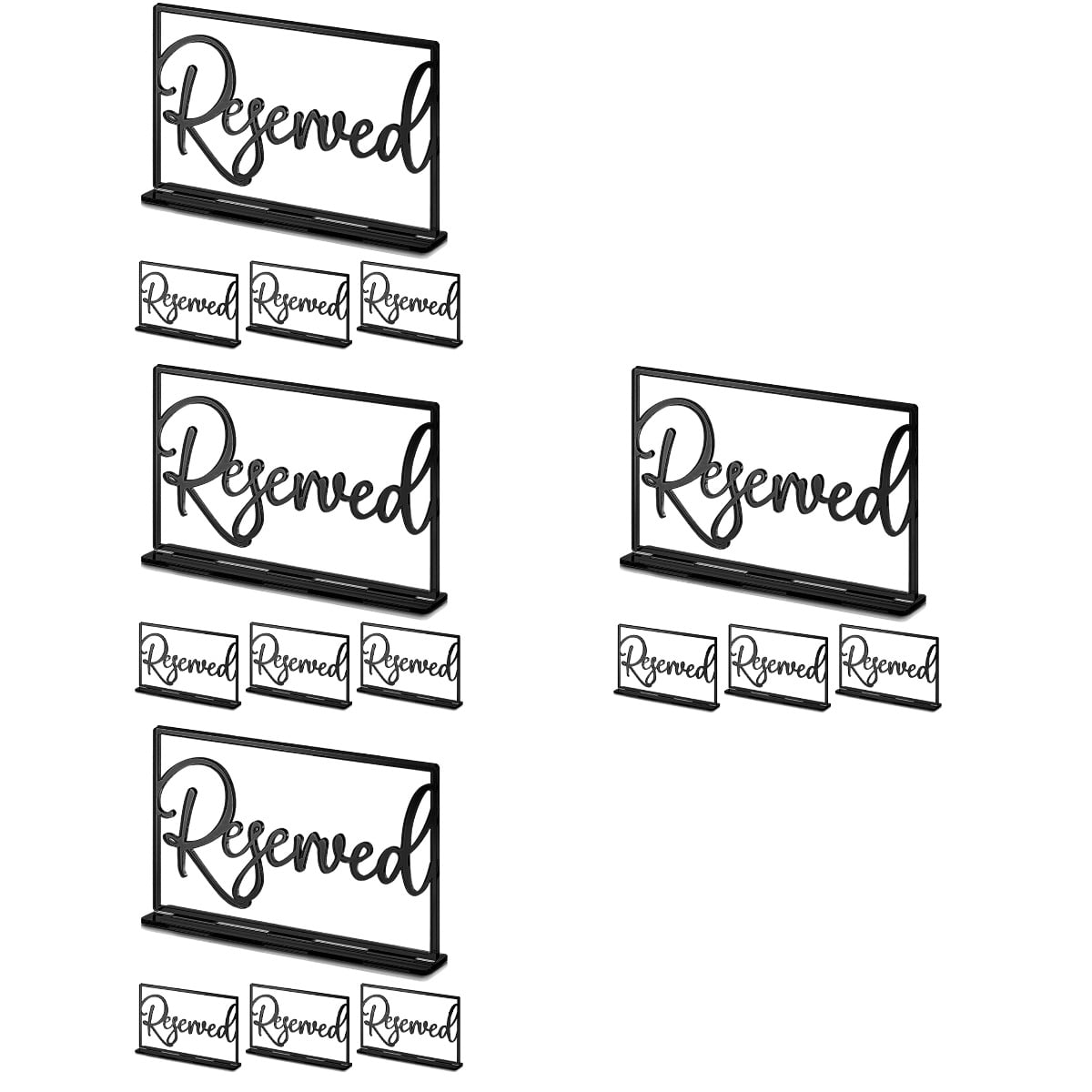 HOMEMAXS 16 pcs Reserved Seats Sign for Restaurant Acrylic Reserved ...