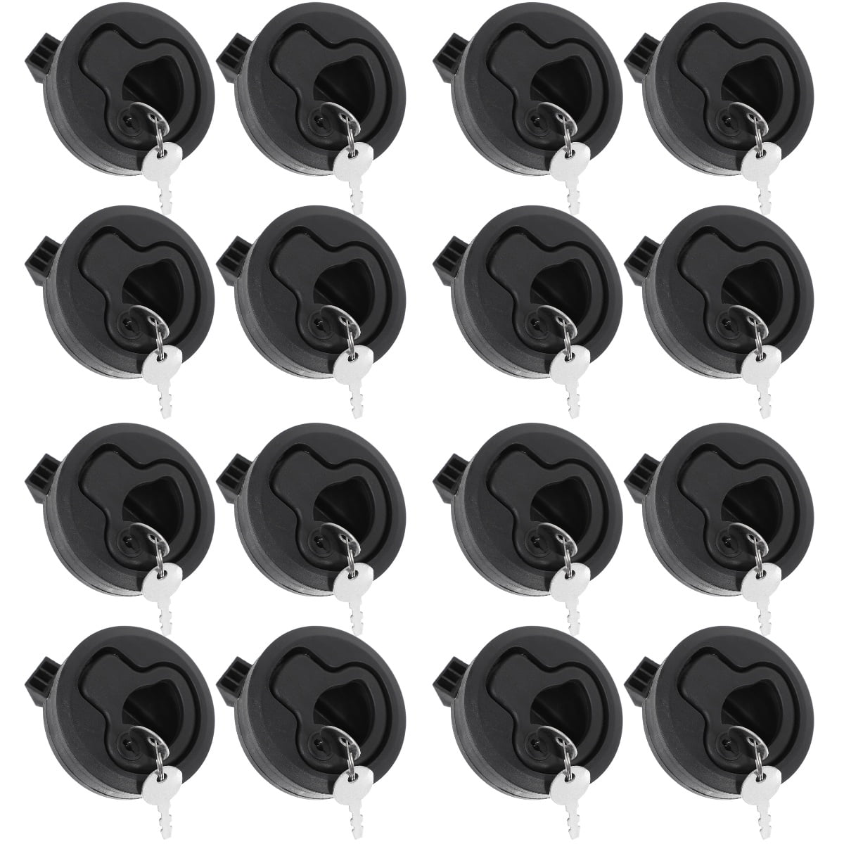HOMEMAXS 16 pcs Round Slam Latches Boat Hatch Marine Locking Flush Pull ...