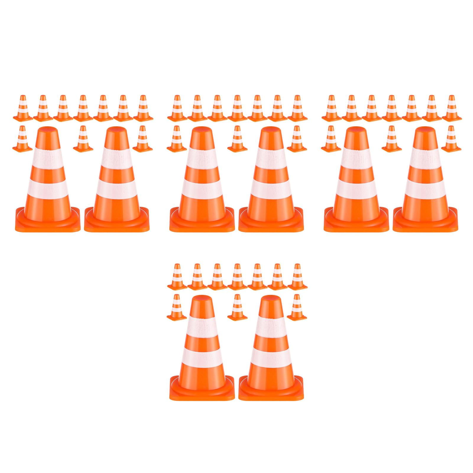 HOMEMAXS 160 pcs Miniature Road Cone Set Small Cones Plastic Sign Road ...