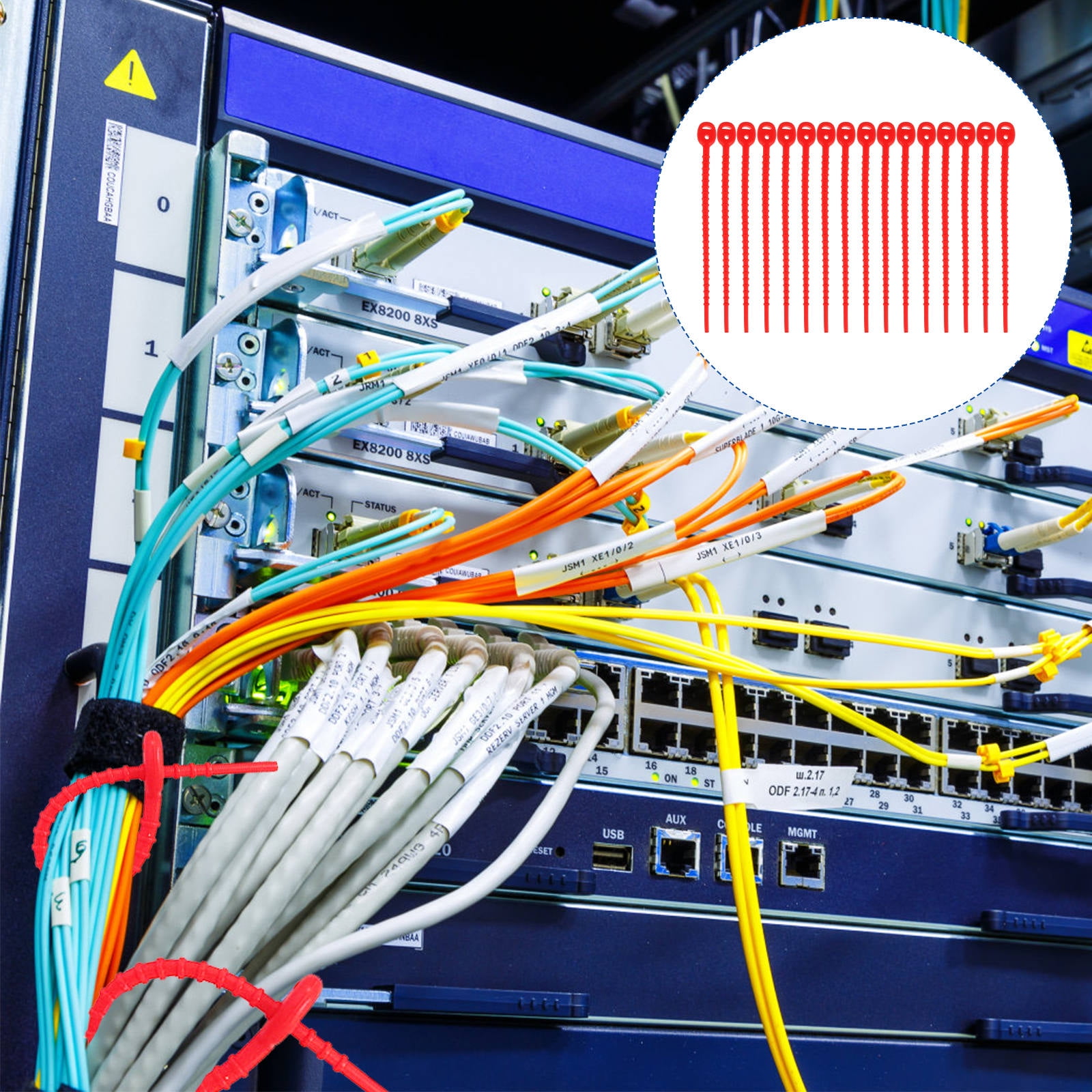 HOMEMAXS 16pcs Cable Zip Ties Self-Locking Tie Wraps Silicone ...