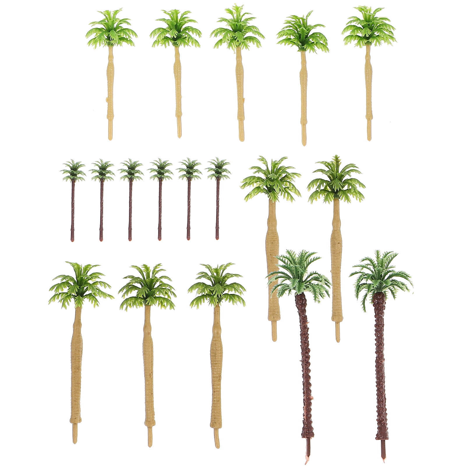 HOMEMAXS 17 Pcs Mini Landscape Palm Tree Model Trees for Crafts Fake ...