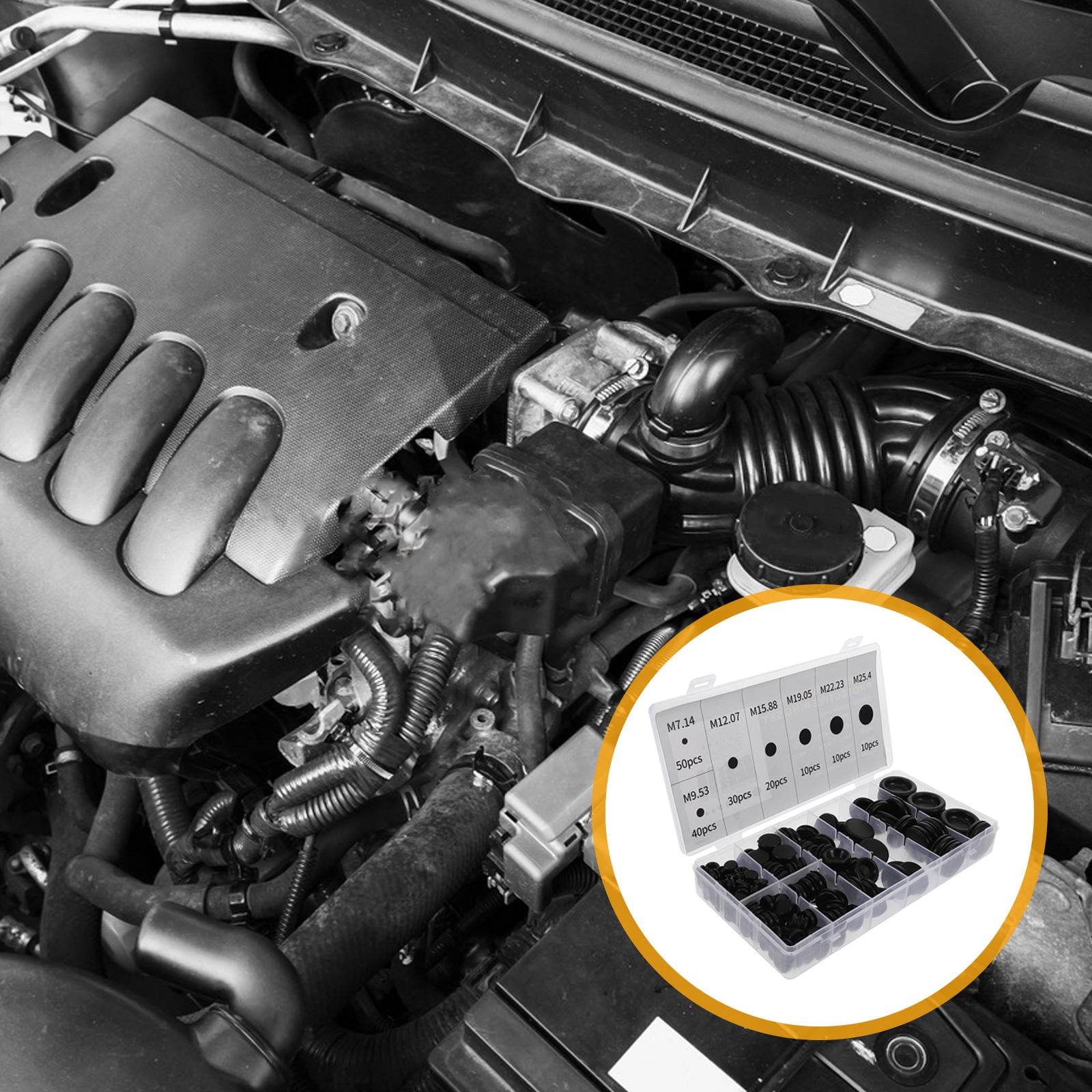 HOMEMAXS 170pcs Assorted Rubber Grommets Rubber Grommet Set Electrical ...