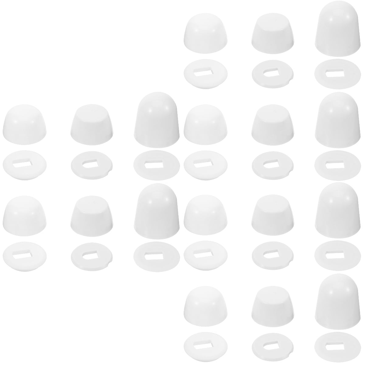 HOMEMAXS 18 Pairs of Toilet Bolt Caps Bathroom Toilet Bolt Caps Covers ...