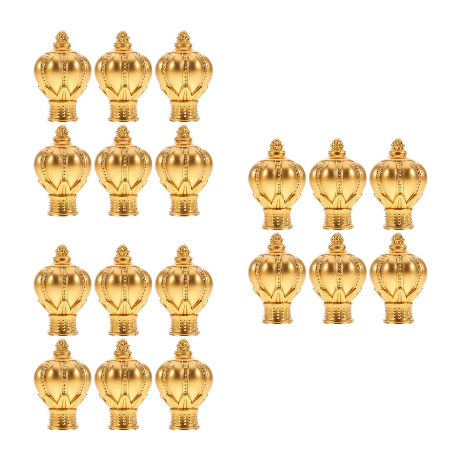 HOMEMAXS 18 Pcs Curtain Rod Decorative Finials Window Curtain Pole Ends ...