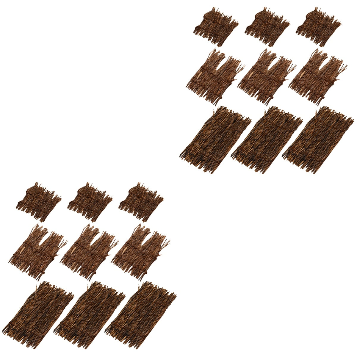 HOMEMAXS 18 Pcs Miniature Wood Picket Fence Japanese Sashimi Plate ...