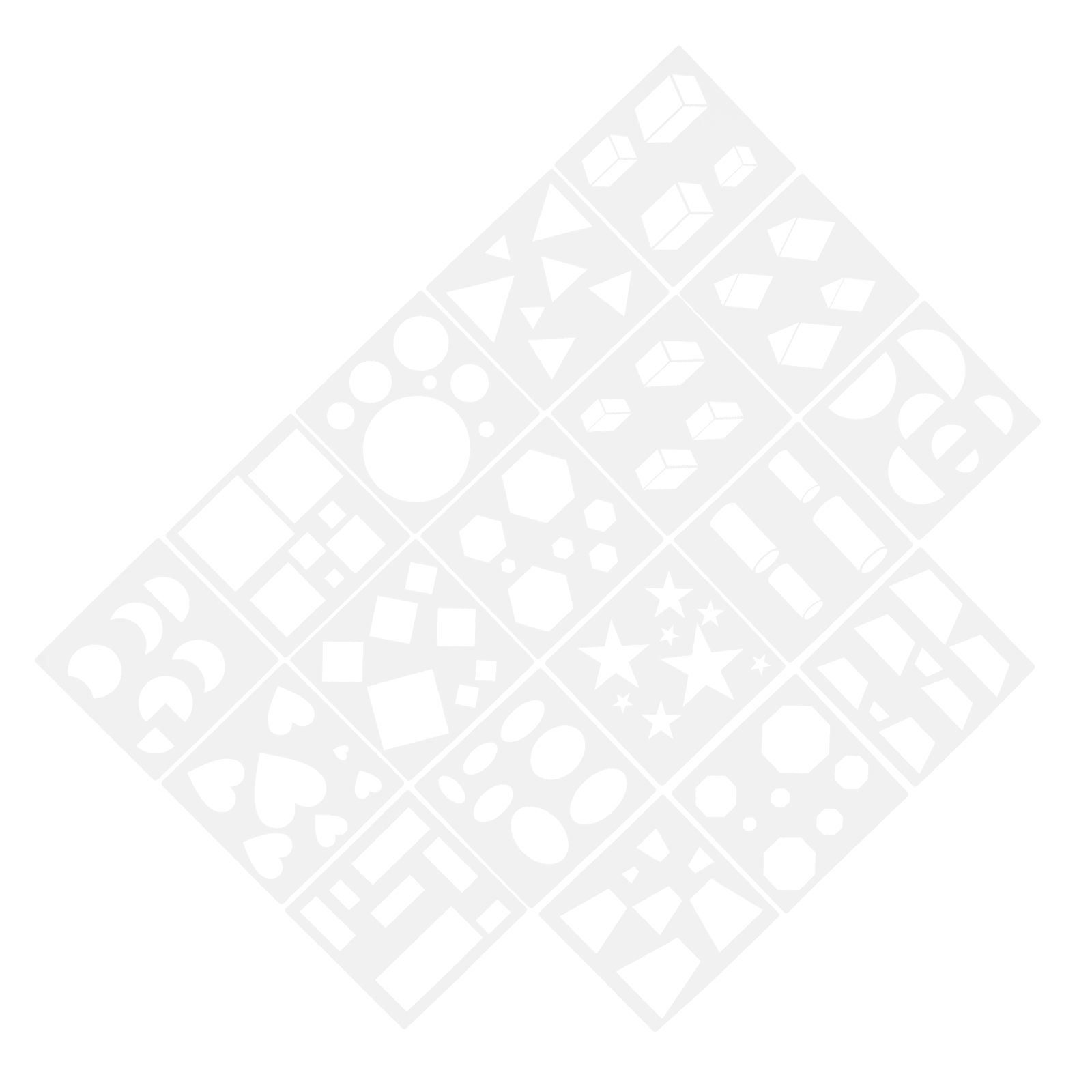 HOMEMAXS 18 Pcs Painting Template Stencils for Kids Simple Shape Child ...