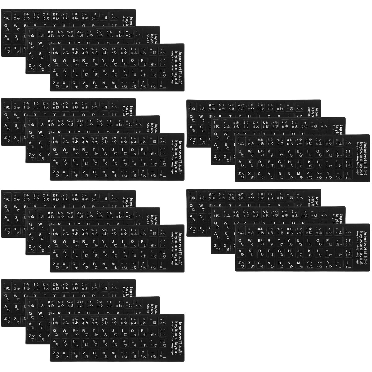 18 Sheets Japanese Language Keyboard Stickers Laptop Keyboard Decals ...