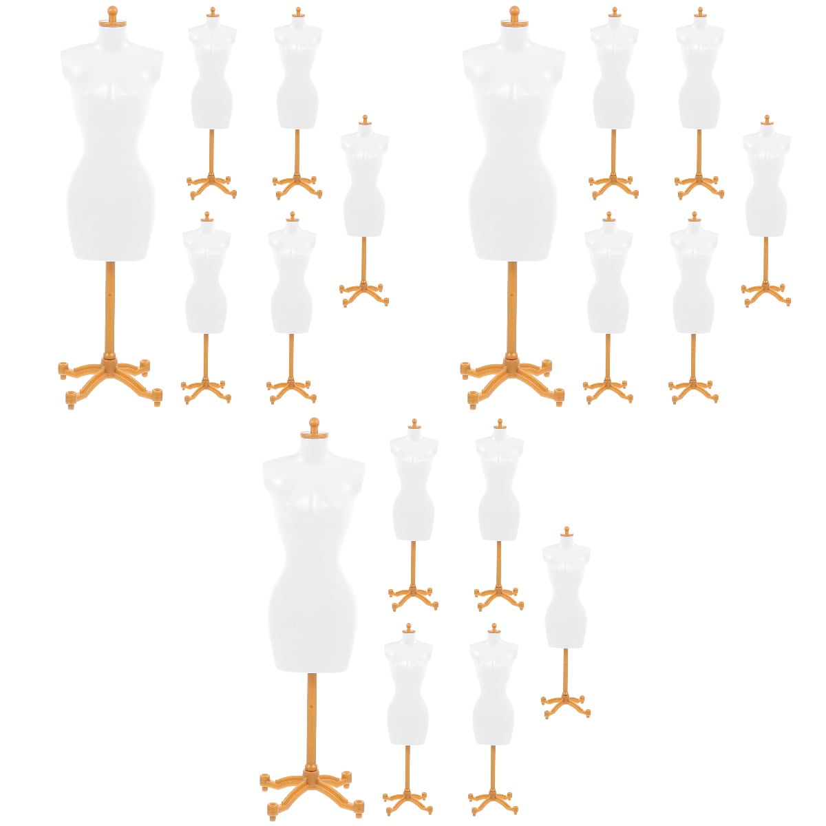 HOMEMAXS 18 pcs Doll Dress Form Clothes Gown Display Supports Small ...