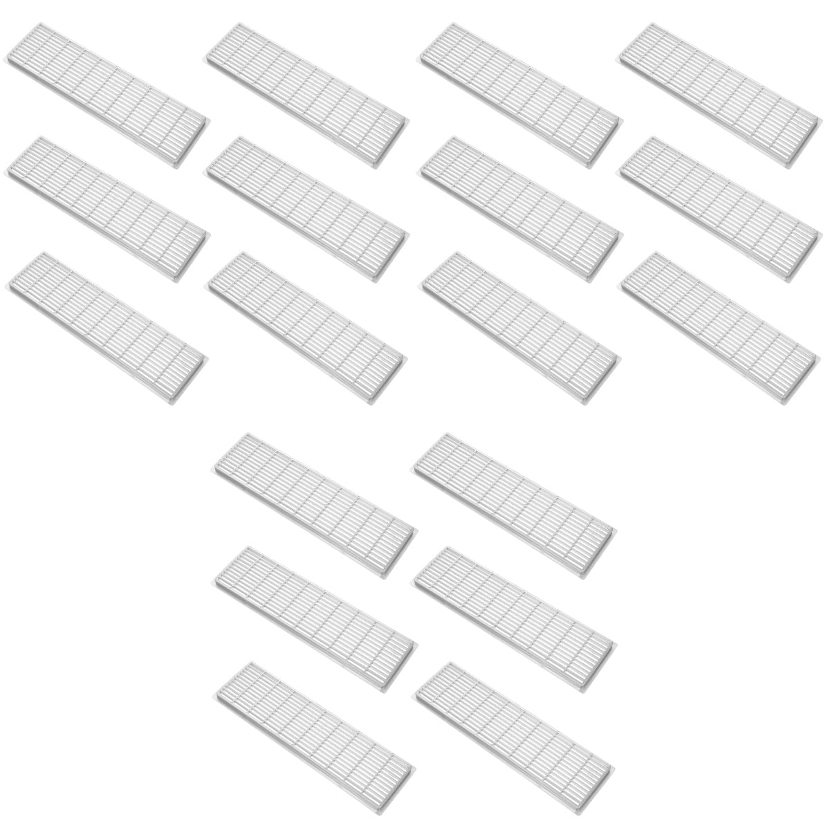 HOMEMAXS 18 pcs Plastic Vents Cover Rectangular Vent for Cabinets Side ...