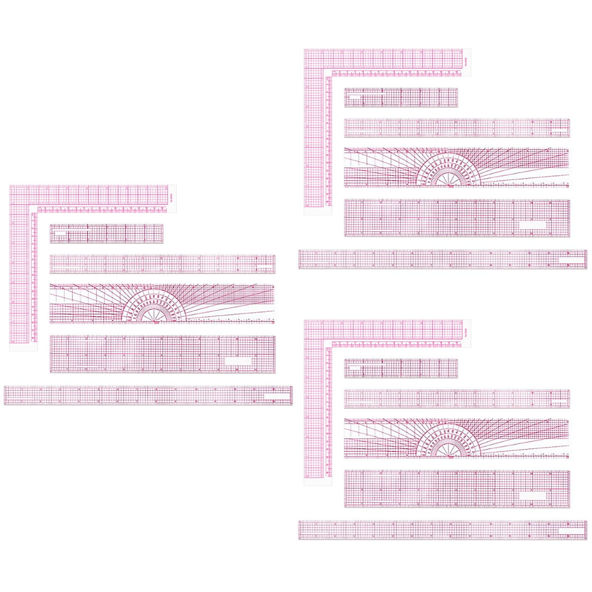 18 pcs Sewing Ruler Curve Pattern Ruler Multi-use Cutting Ruler for ...