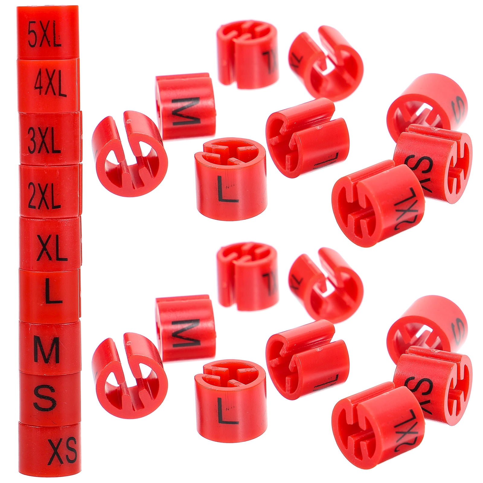 HOMEMAXS 180 pcs Coding Hanger Size Marker Tags Plastic Clothing Hanger ...