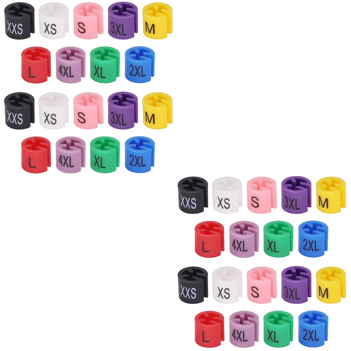 HOMEMAXS 180 pcs Plastic Clothes Hanger Size Markers Color-Coding ...