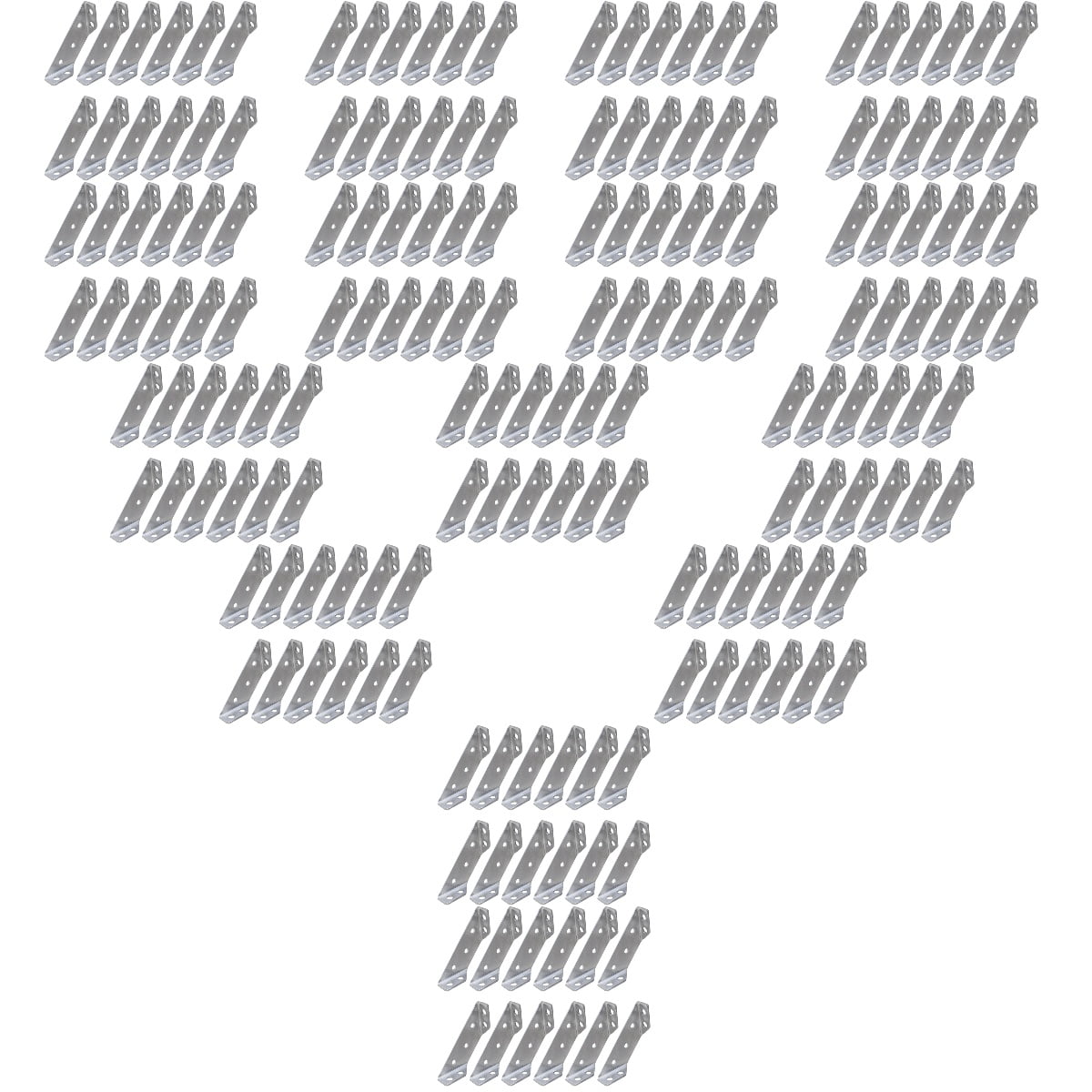 HOMEMAXS 180 pcs Trapeziform Angle Brackets Stainless Steel Angle ...