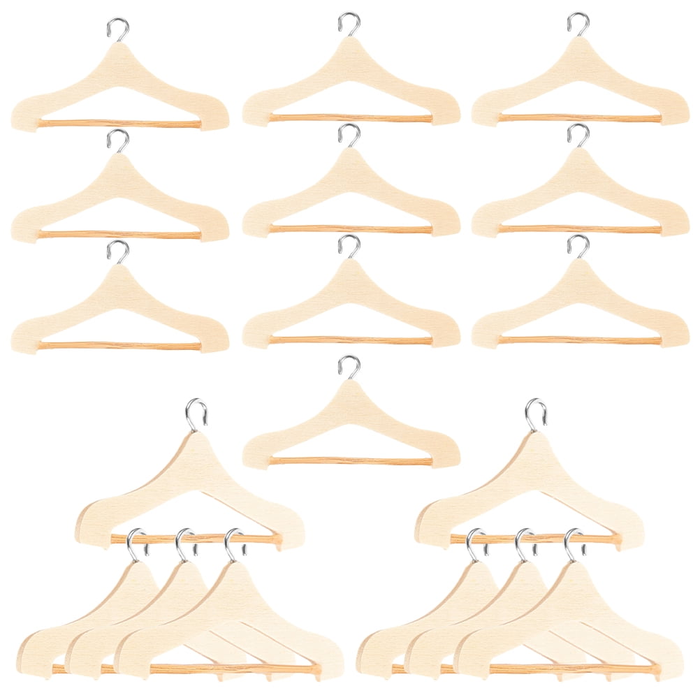 HOMEMAXS 18Pcs Dolls Clothes Hanger Doll Dress Hanger Miniature Hangers ...
