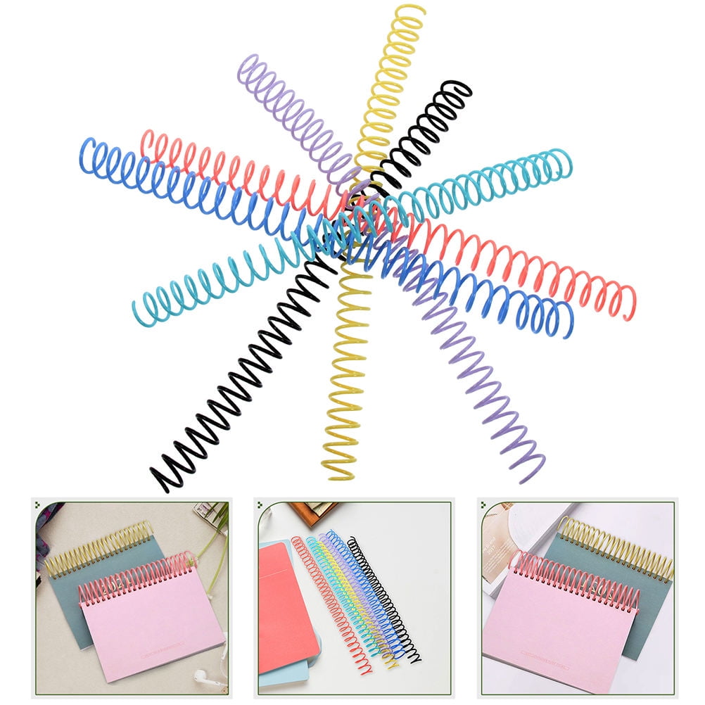 HOMEMAXS 18Pcs Notebook Spiral Binding Coils Colored Binder Rings Loose ...