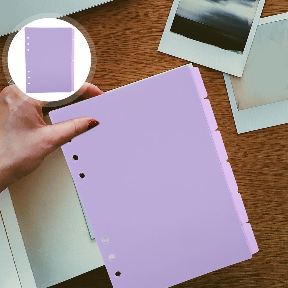 HOMEMAXS 18pcs Plastic Binder Dividers Writable Planner Tab Dividers A5 ...