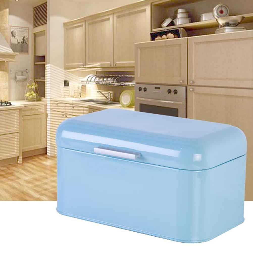 1PC Metal Bread Box Iron Sheet Storage Jar Vintage Kitchen Storage Tank ...