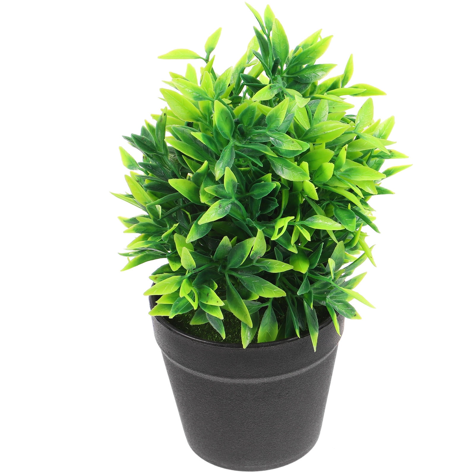 HOMEMAXS 1Pack Artificial House Plants Green Plastic Round Leaves for ...