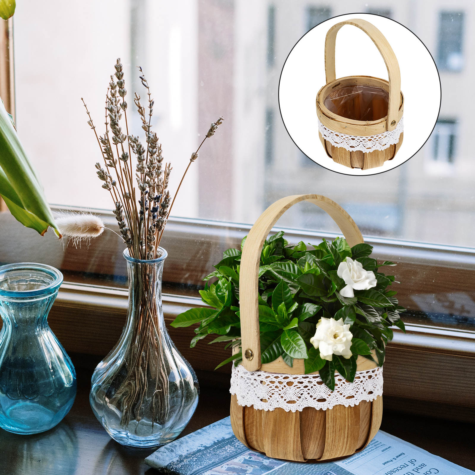 HOMEMAXS 1Pack Bamboo Candy Basket Designed for Holding Candies at ...