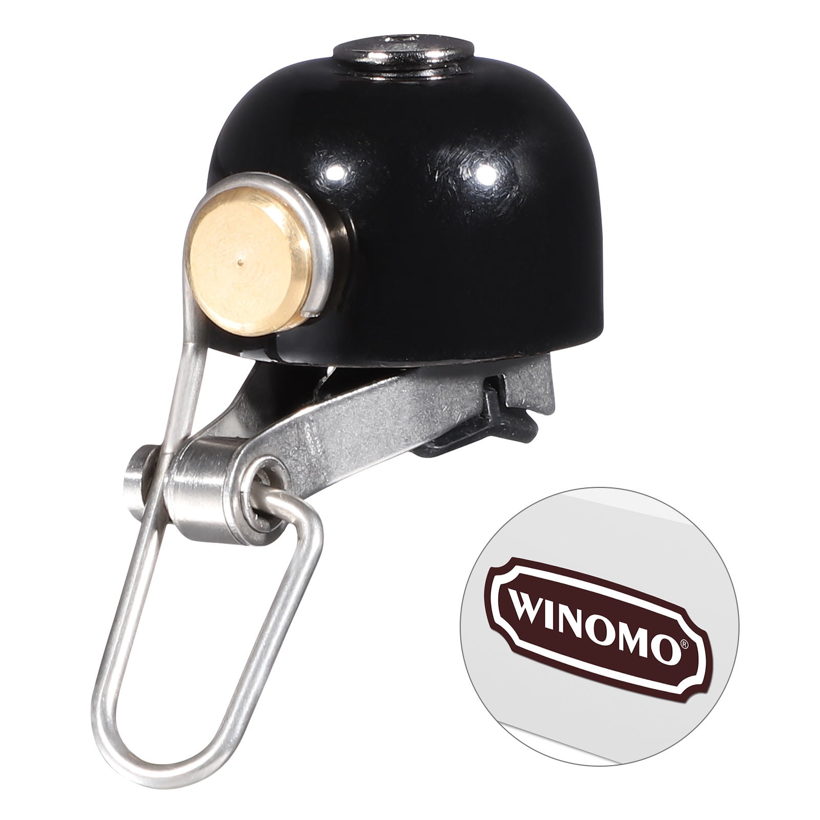 HOMEMAXS 1Pack Cute Bike Bell Black Stainless Steel Round Shape for ...