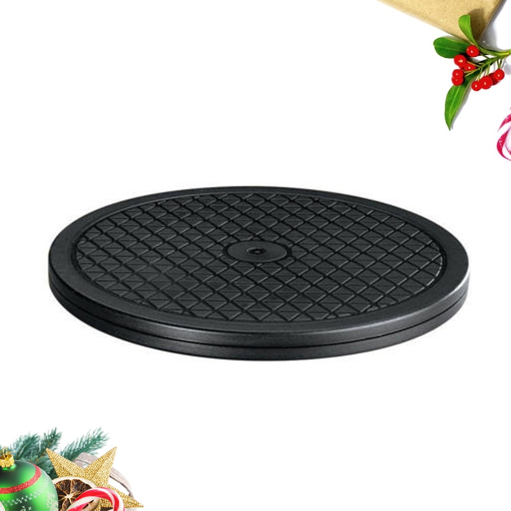 1Pack Revolving Platform 25x25x2cm Black PVC Suitable for Display Items ...