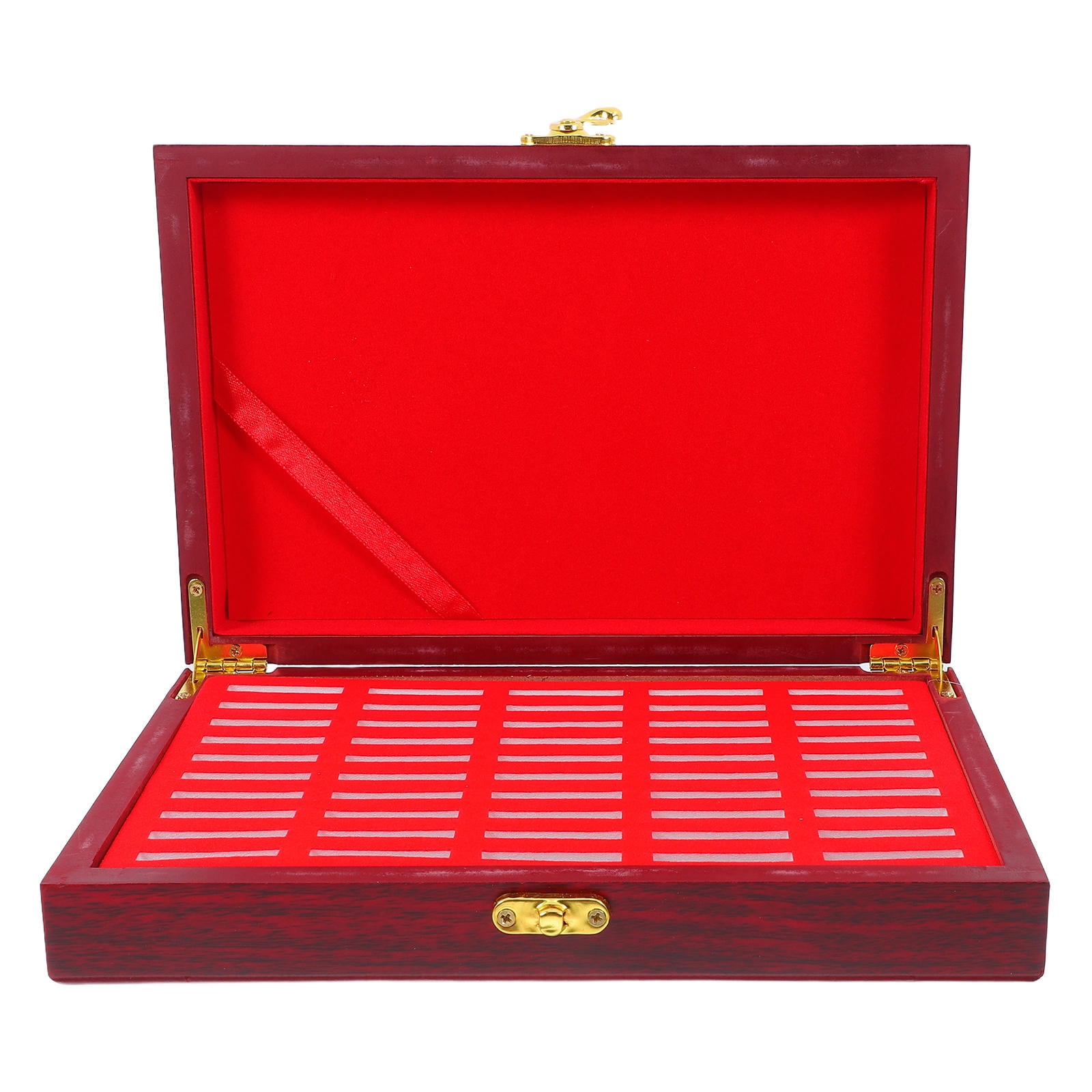 1Pc Wooden Coin Box Collector Wooden Case Wooden Display Collection ...