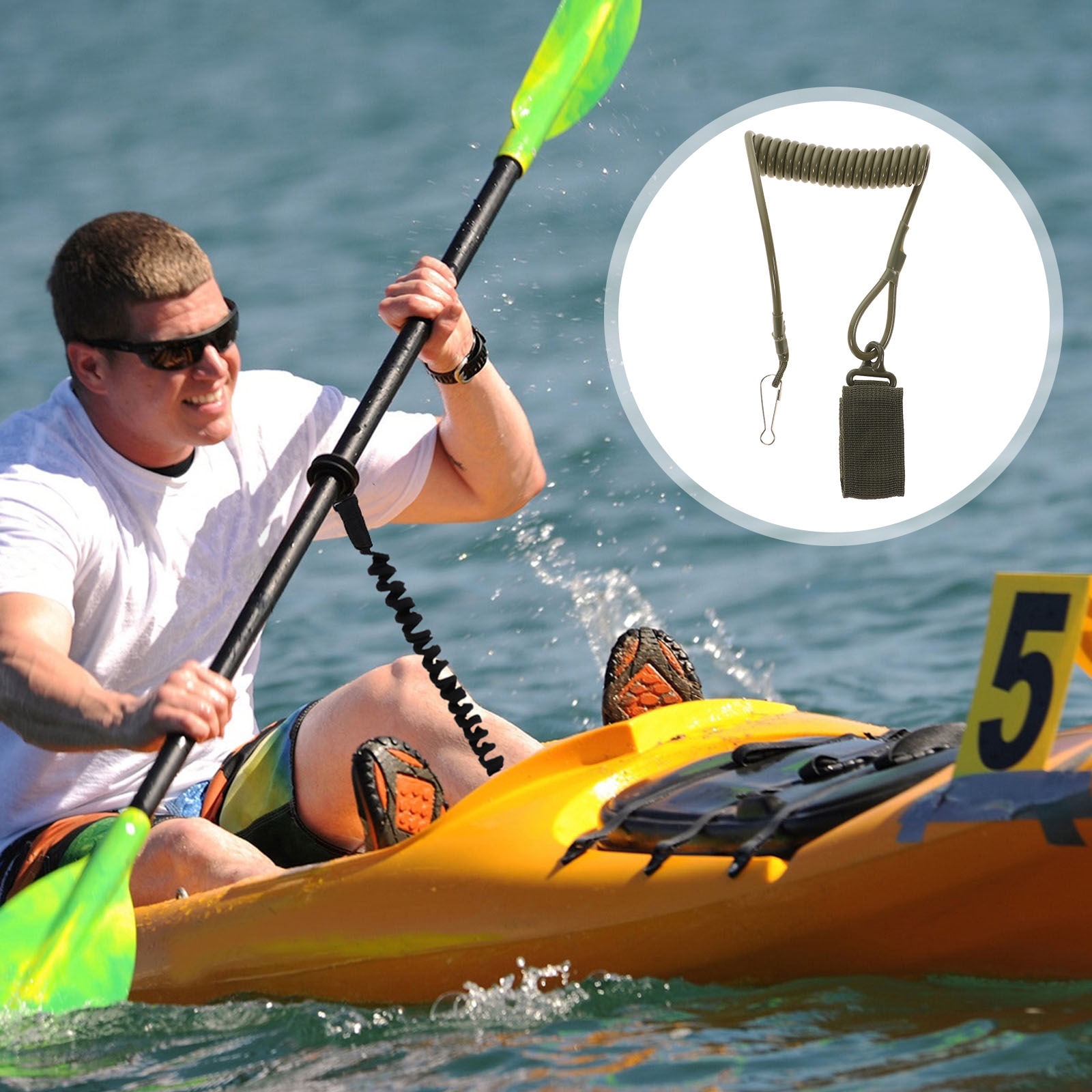 HAMPPLIES Kayak Paddle Rope Green 1Pcs 45X0.79In - Walmart.com