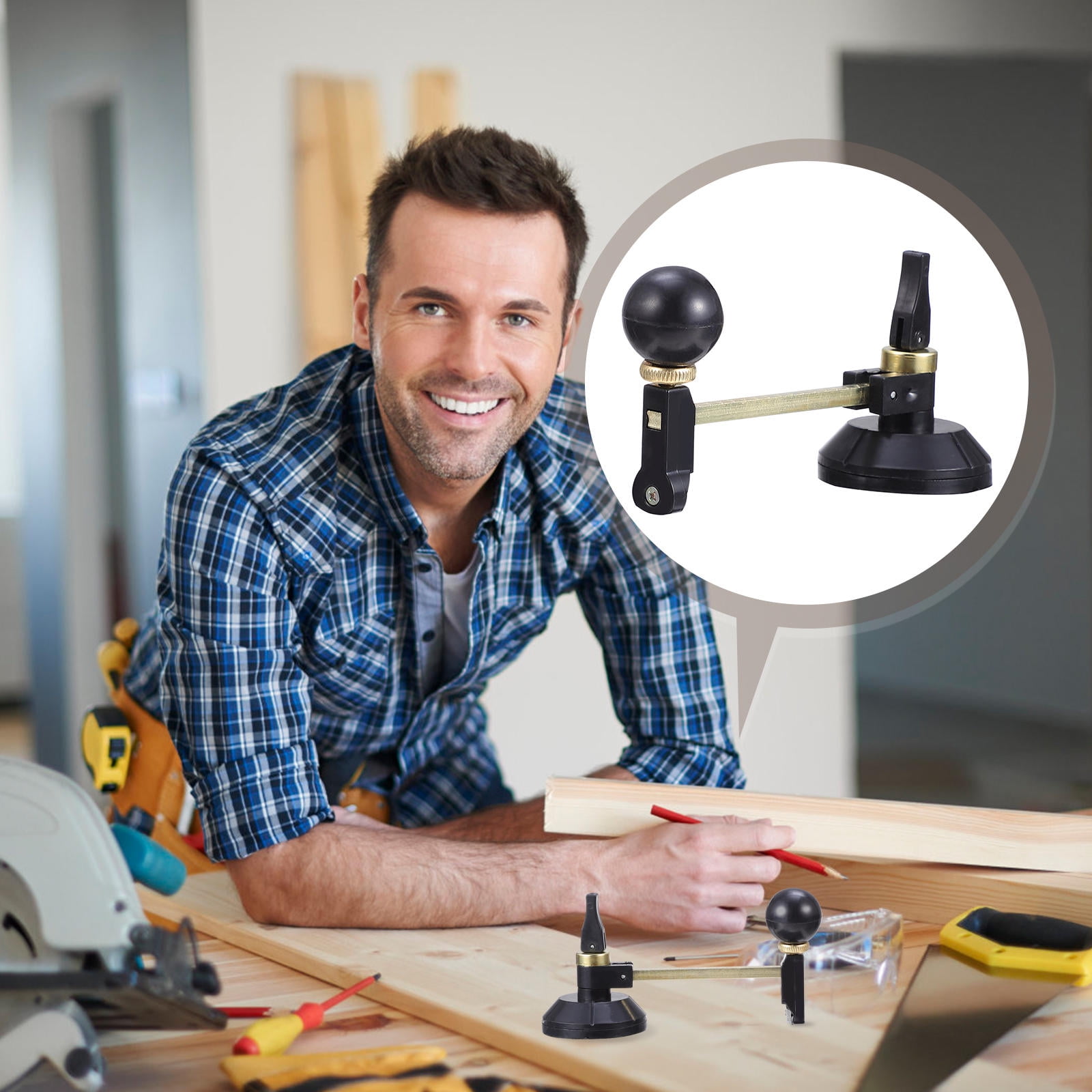 HOMEMAXS 1pc Rotary Compass Circle Cutter Cutting Circle Utility ...