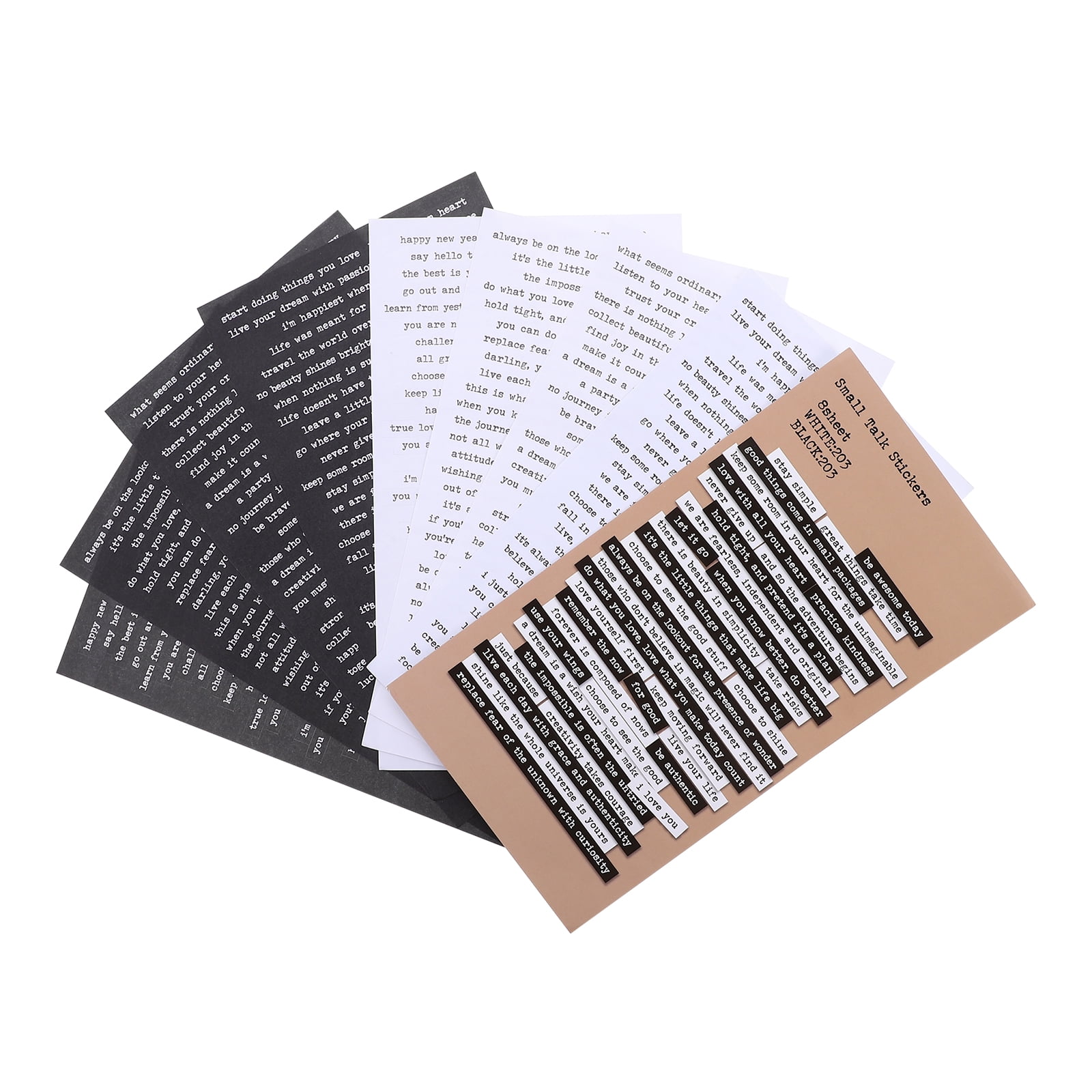 2 Bags English Sentences Design Stickers Decorative Student - Walmart.com