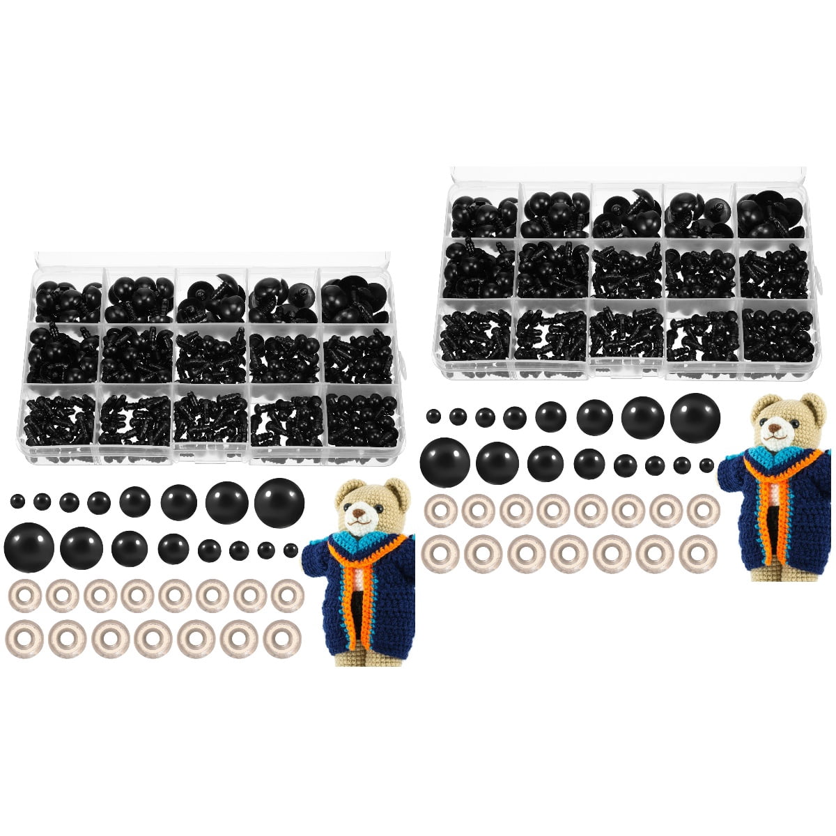 HOMEMAXS 2 Boxes Craft Eyes Plastic Safety Eyes DIY Stuffed Animals ...